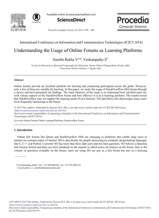 Individual and social benefits of online discussion forums | PDF