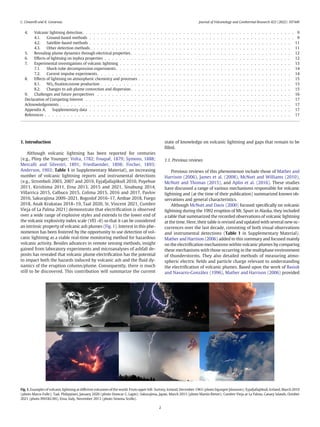 A review of volcanic electrification of the atmosphere and volcanic lightning | PDF