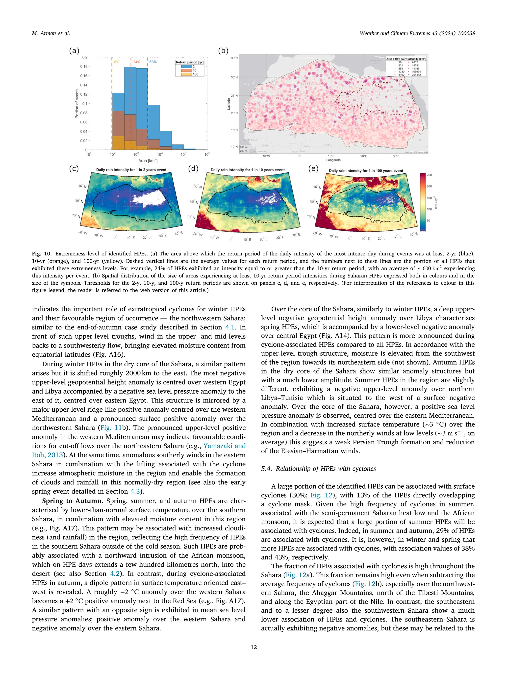 Saharan rainfall climatology and its relationship with surface cyclones ...
