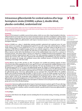 glibenclamida intravenosa en edeme cerenbral | PDF