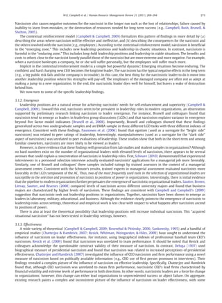 narcissism and leadership in organizational settings | PDF
