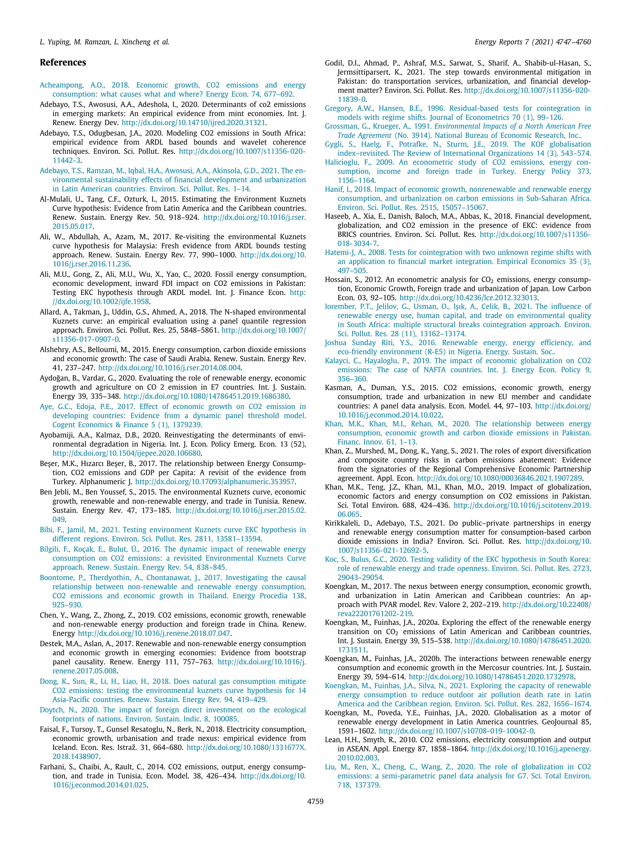 Determinants of CO2 Emissions in Argentina | PDF