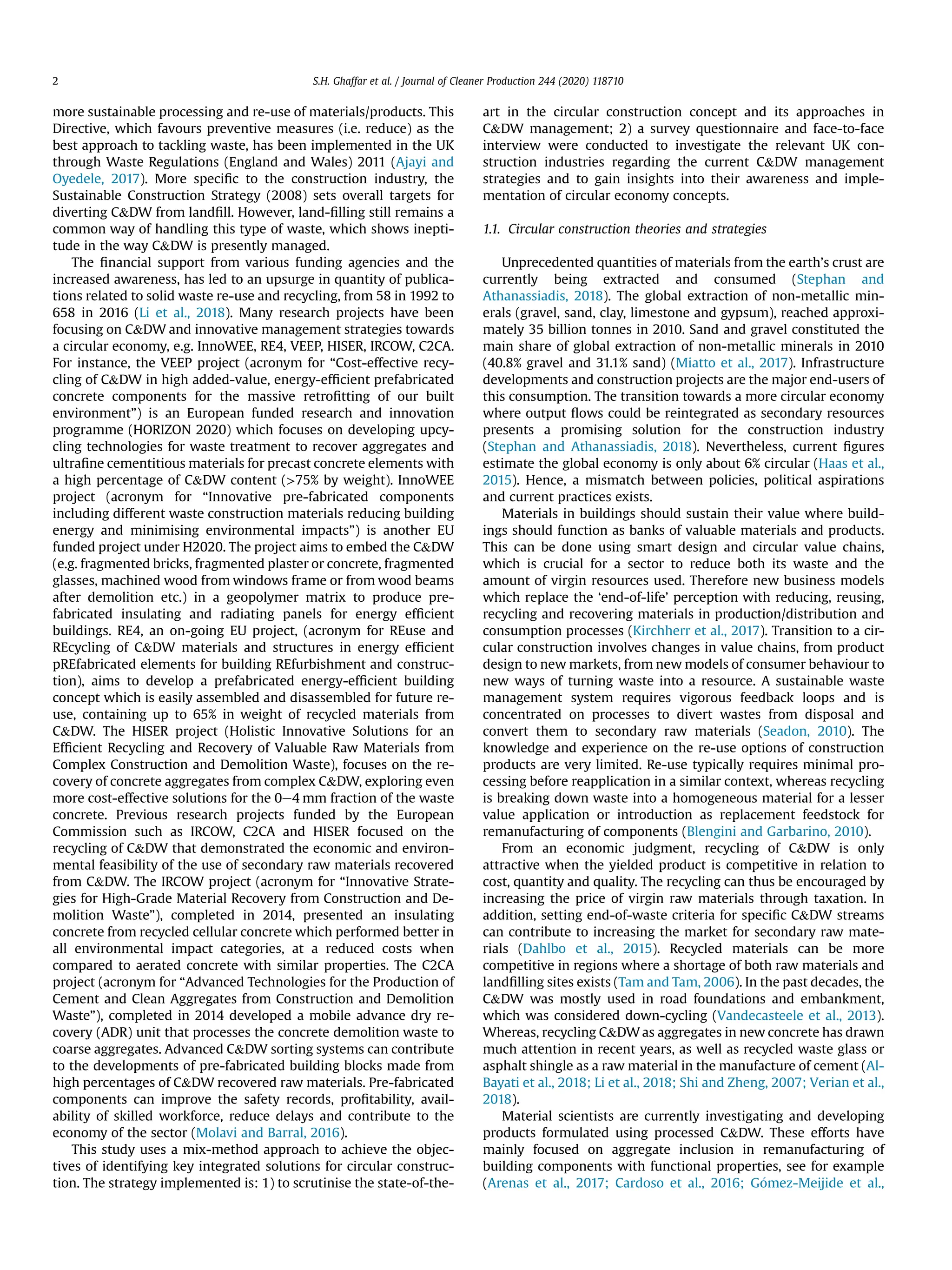 Pathways to circular construction: An integrated management of ...