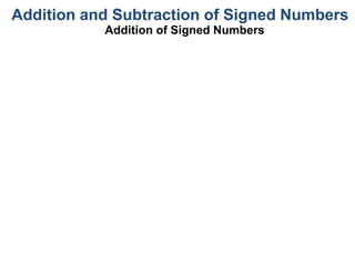 1 s2 addition and subtraction of signed numbers | PPTX