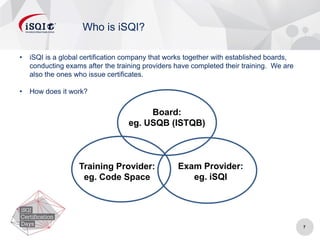 iSQI Certification Days iSQI Introduction Suzanna Salem | PPT