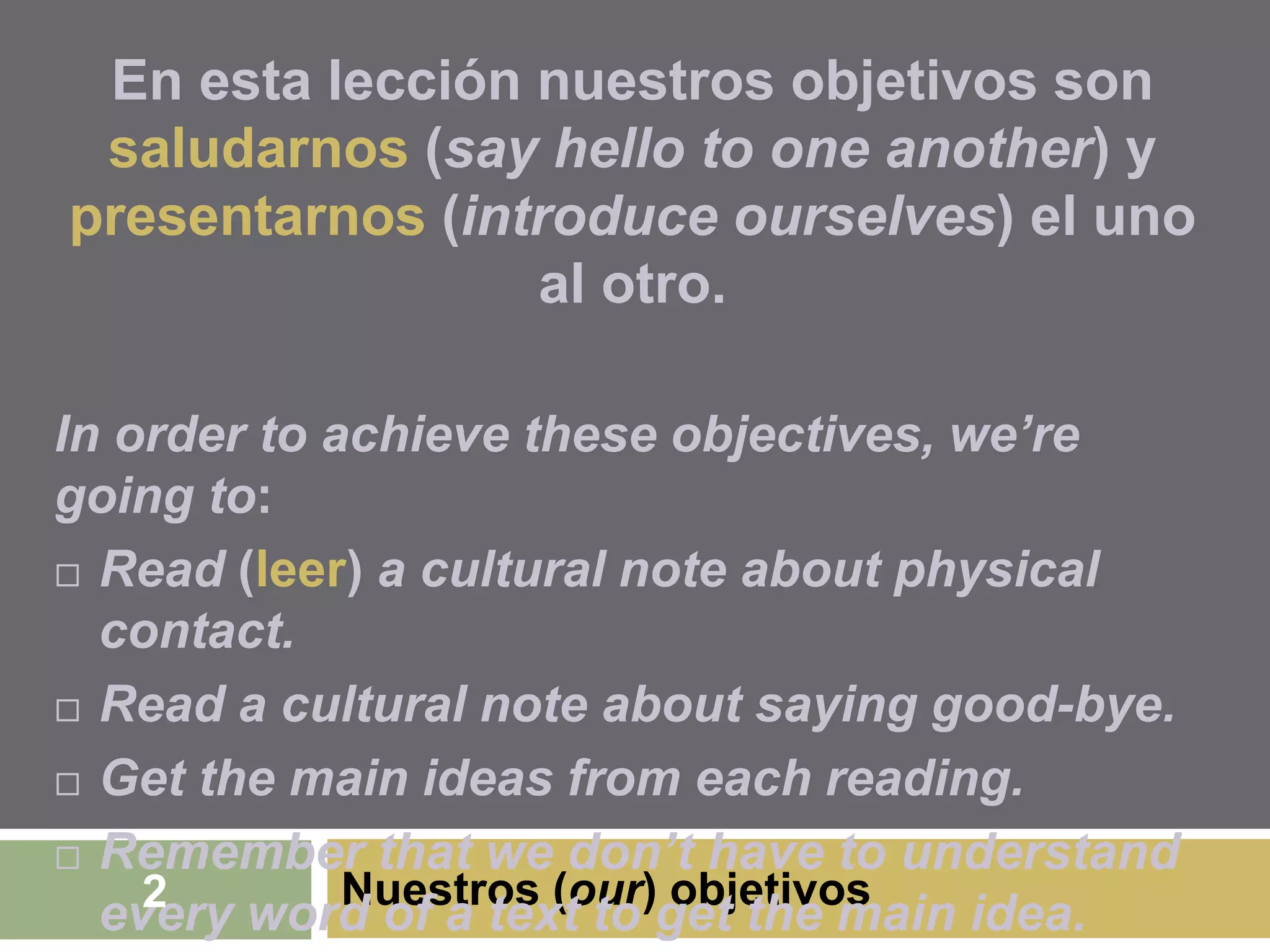 1 saludarse-presentarse | PPTX