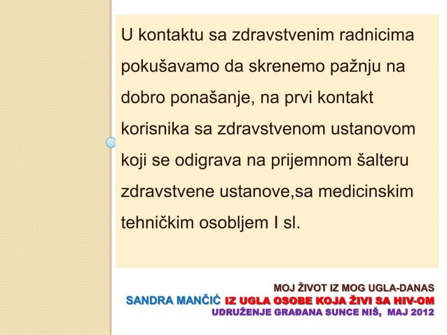 sandra mancic - podrska plhiv | PPTX
