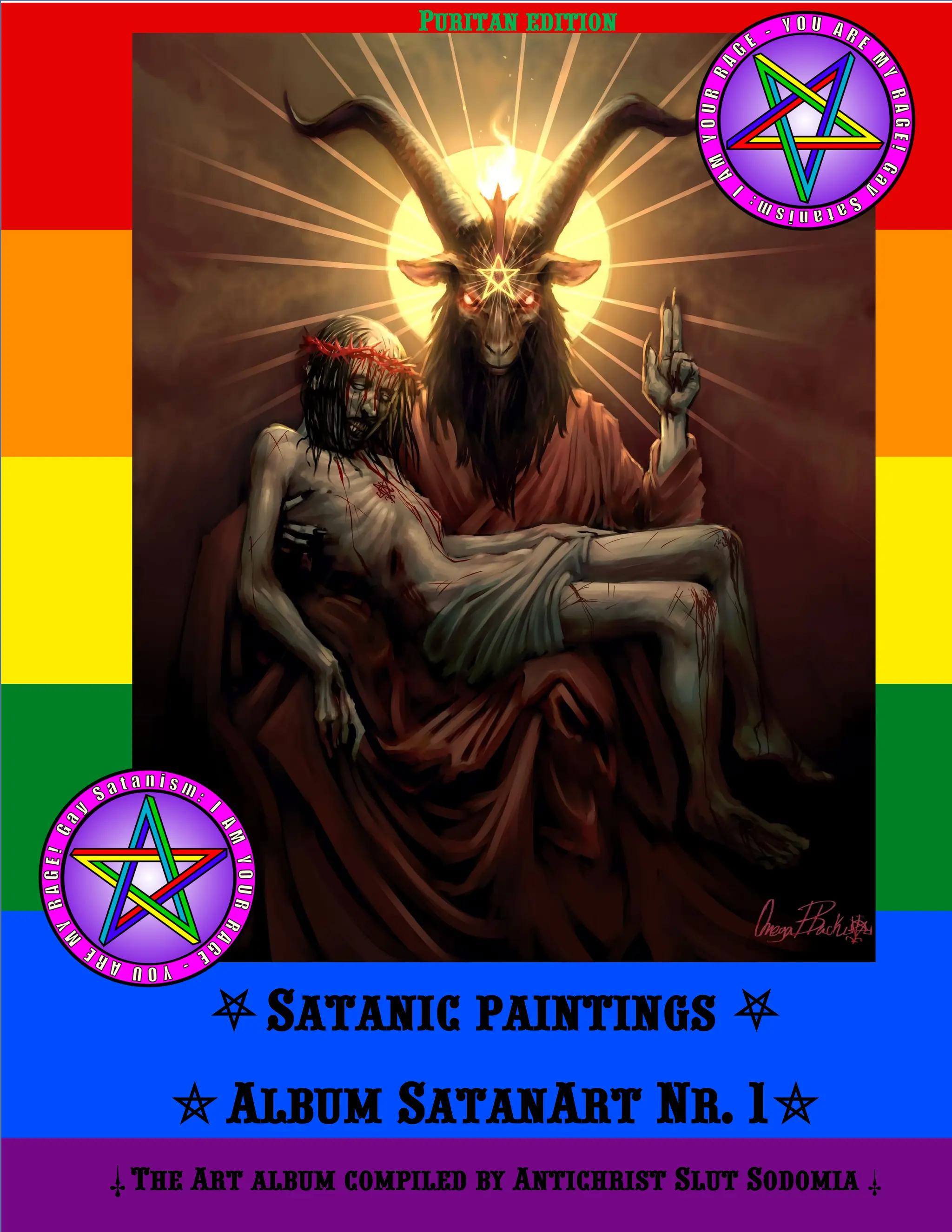 SatanArt No. 1 Album theme: Classic image of Satan-Baphomet and ...