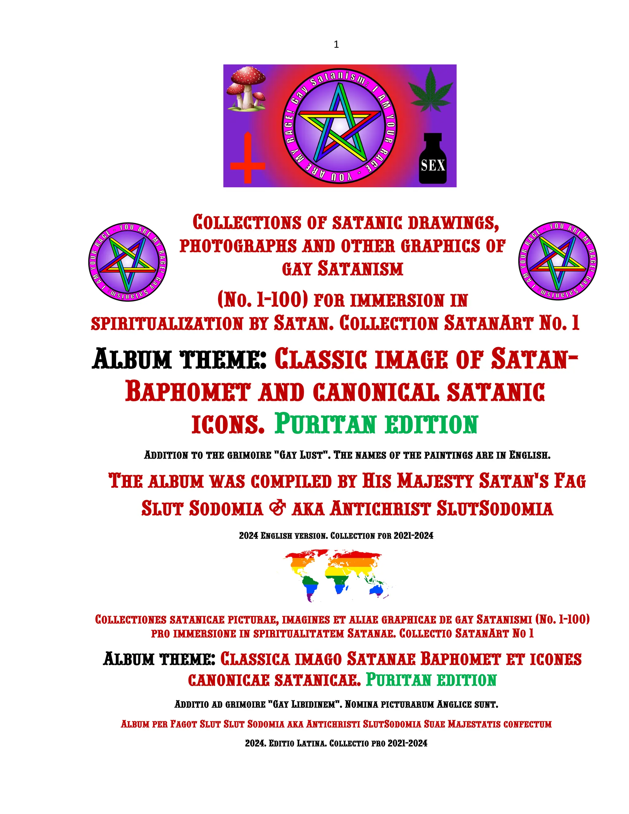 SatanArt No. 1 Album theme: Classic image of Satan-Baphomet and ...