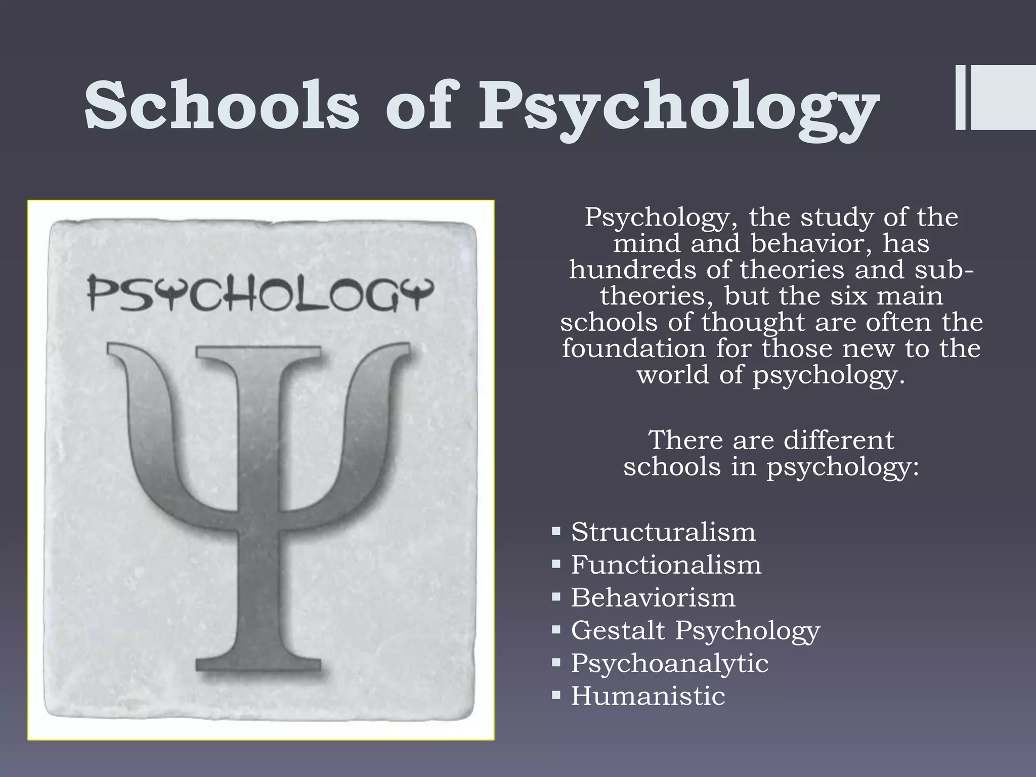 Schools of Psychology | PPTX