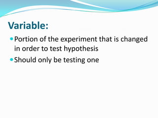 Scientific Method Notes | PPTX | Science