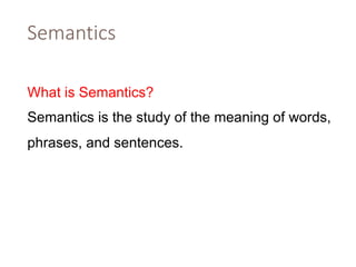 Course of semantics taught in ENS BM ENJOY | PPT