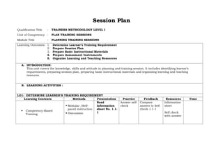 1-Session-Plan-PTS about how to makebook | PPT