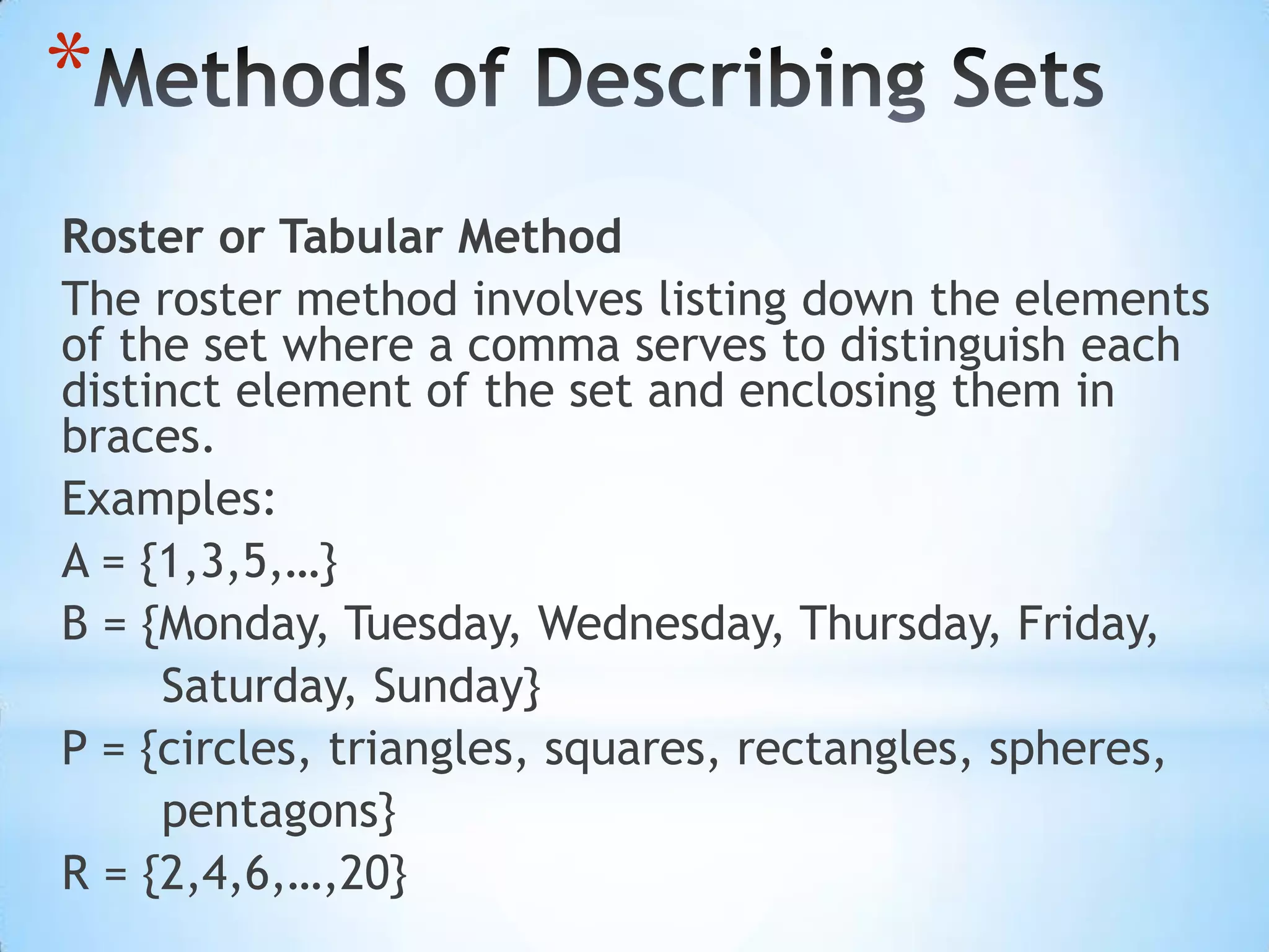 1. sets and basic notations | PPTX