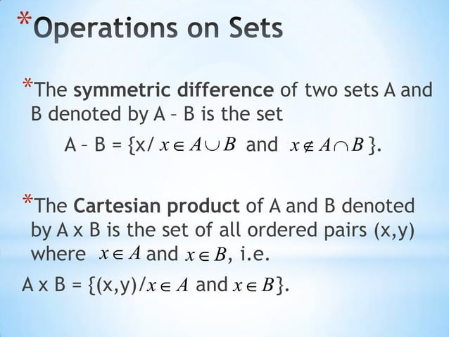 1. sets and basic notations | PPT