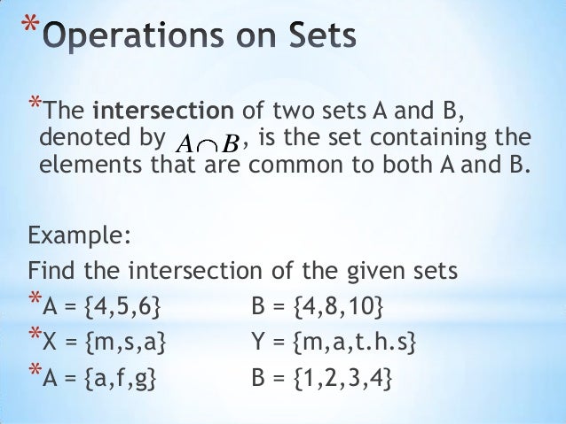 1. Sets And Basic Notations
