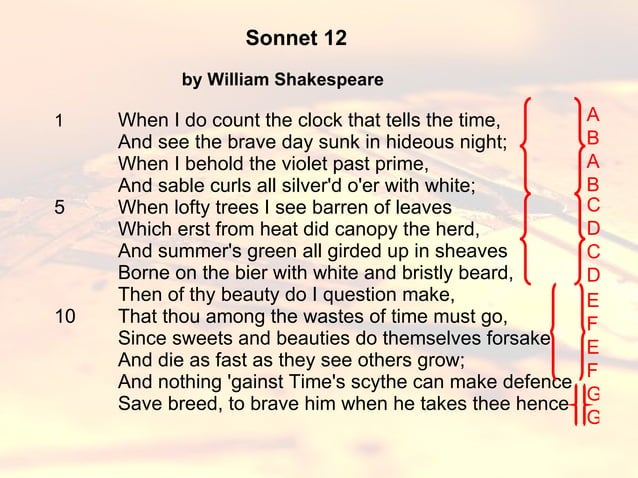 1 shakespeare - sonnet 12 | PPT