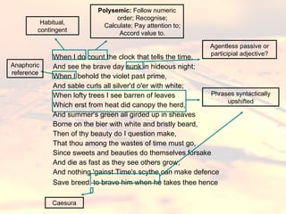 1 shakespeare - sonnet 12 | PPT