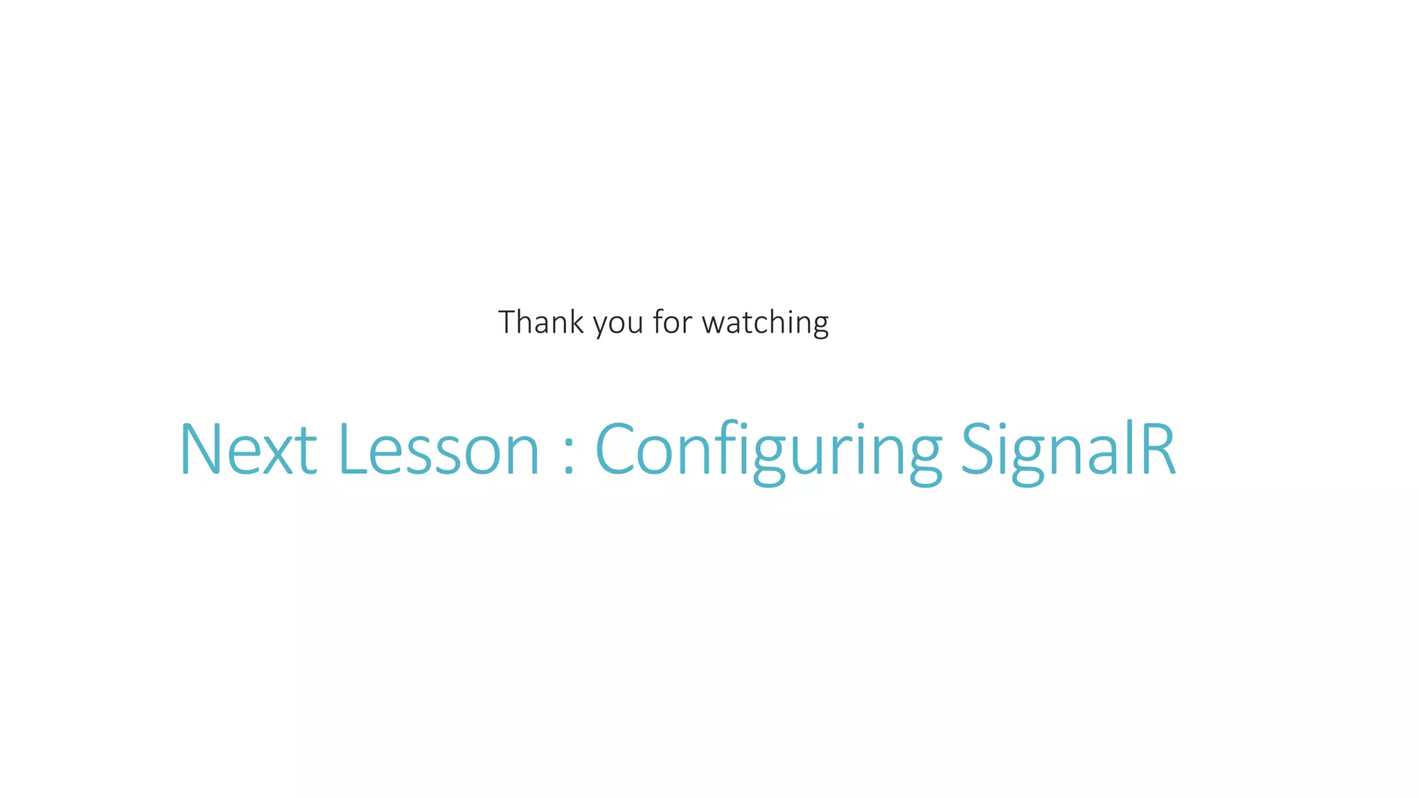 Real Time Web With Signalr Ppt