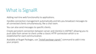 Real Time Web with SignalR | PPT