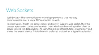 Real Time Web with SignalR | PPT