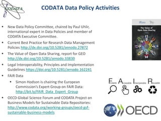 CODATA: Open Data, FAIR Data and Open Science/Simon Hodson | PPT
