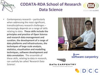 CODATA: Open Data, FAIR Data and Open Science/Simon Hodson | PPT