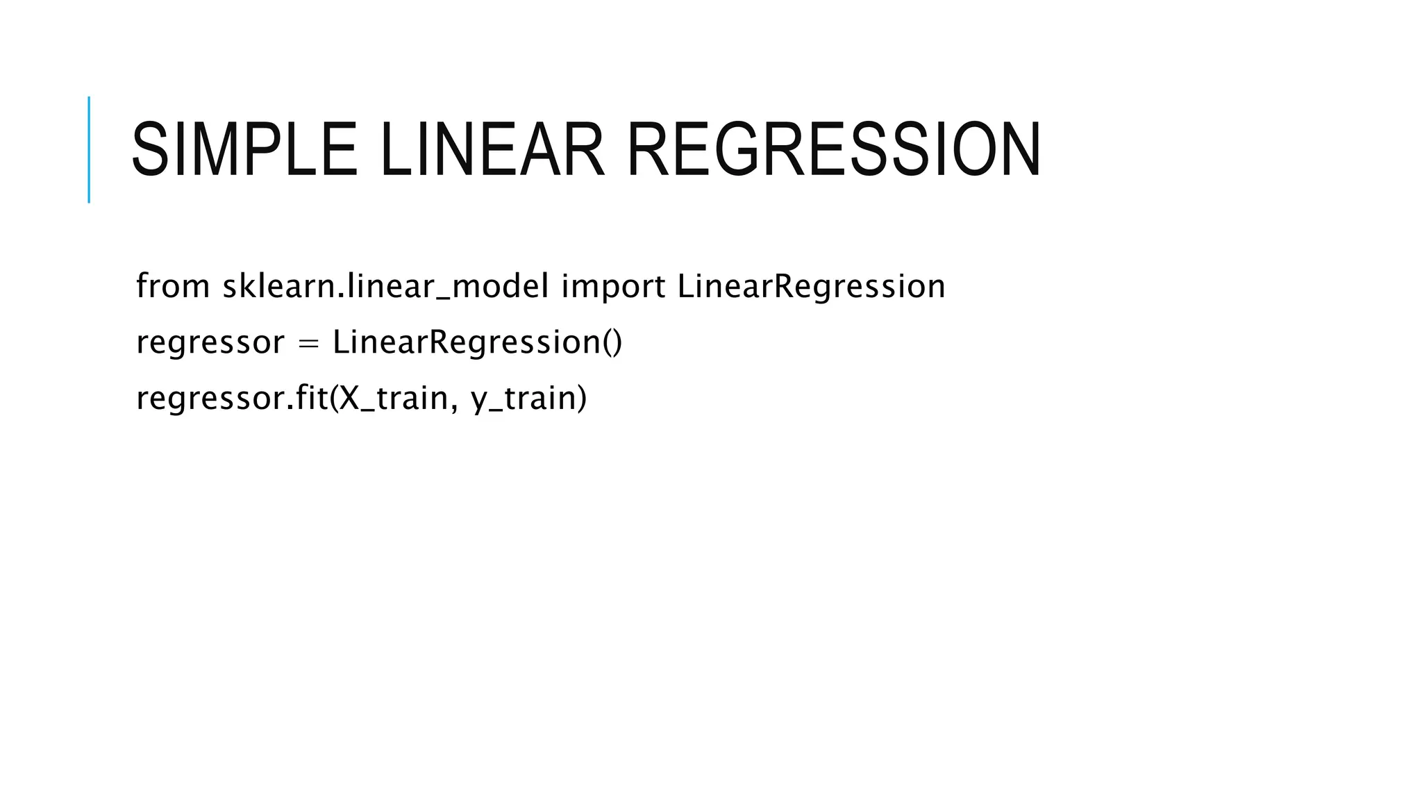 simple linear regression | PPTX