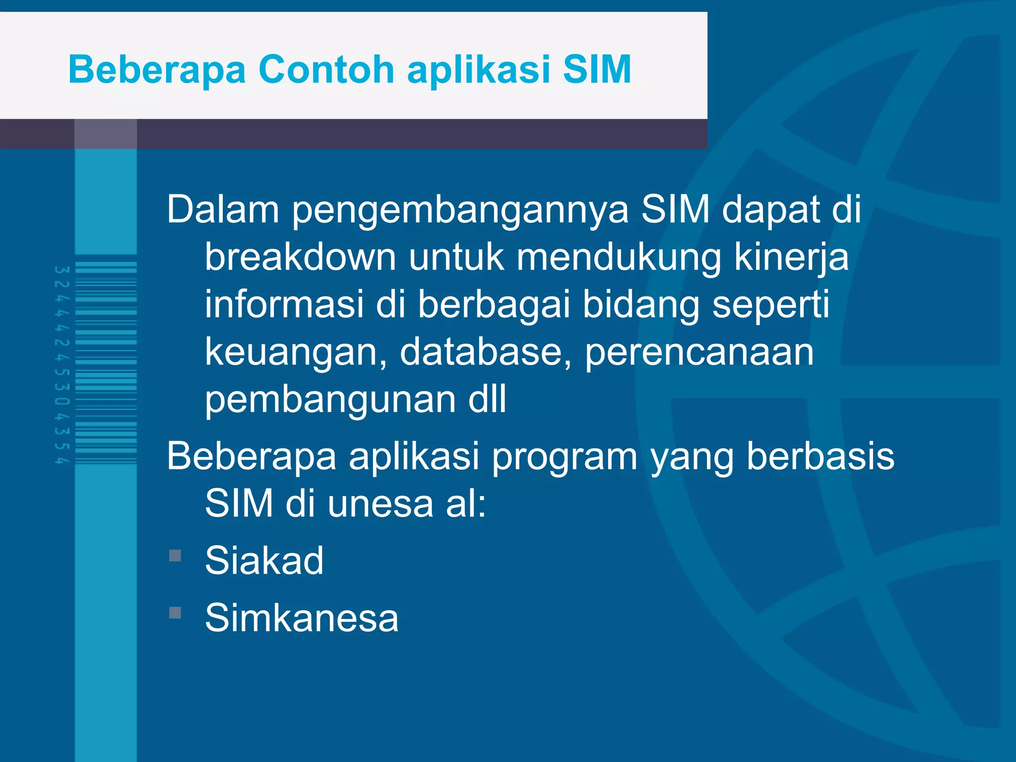 1. sim untuk organisasi publik | PPT