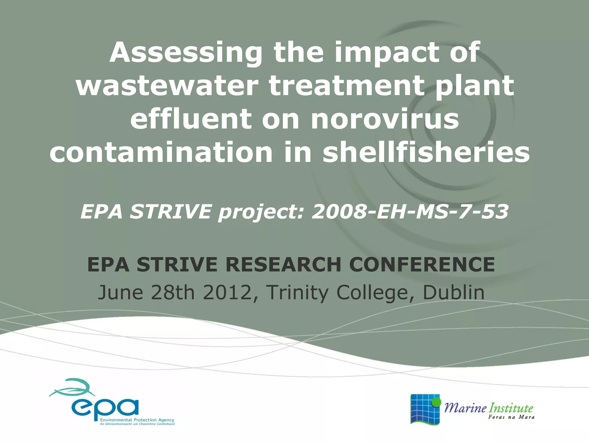 Assessing the impact of wastewater treatment plant effulent on ...