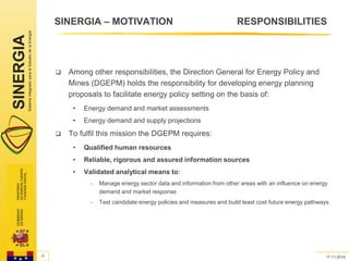 SINERGIA: Analytical framework for the definition of medium and long ...