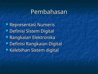 sistem digital dan contoh pengaplikasiannya | PPT