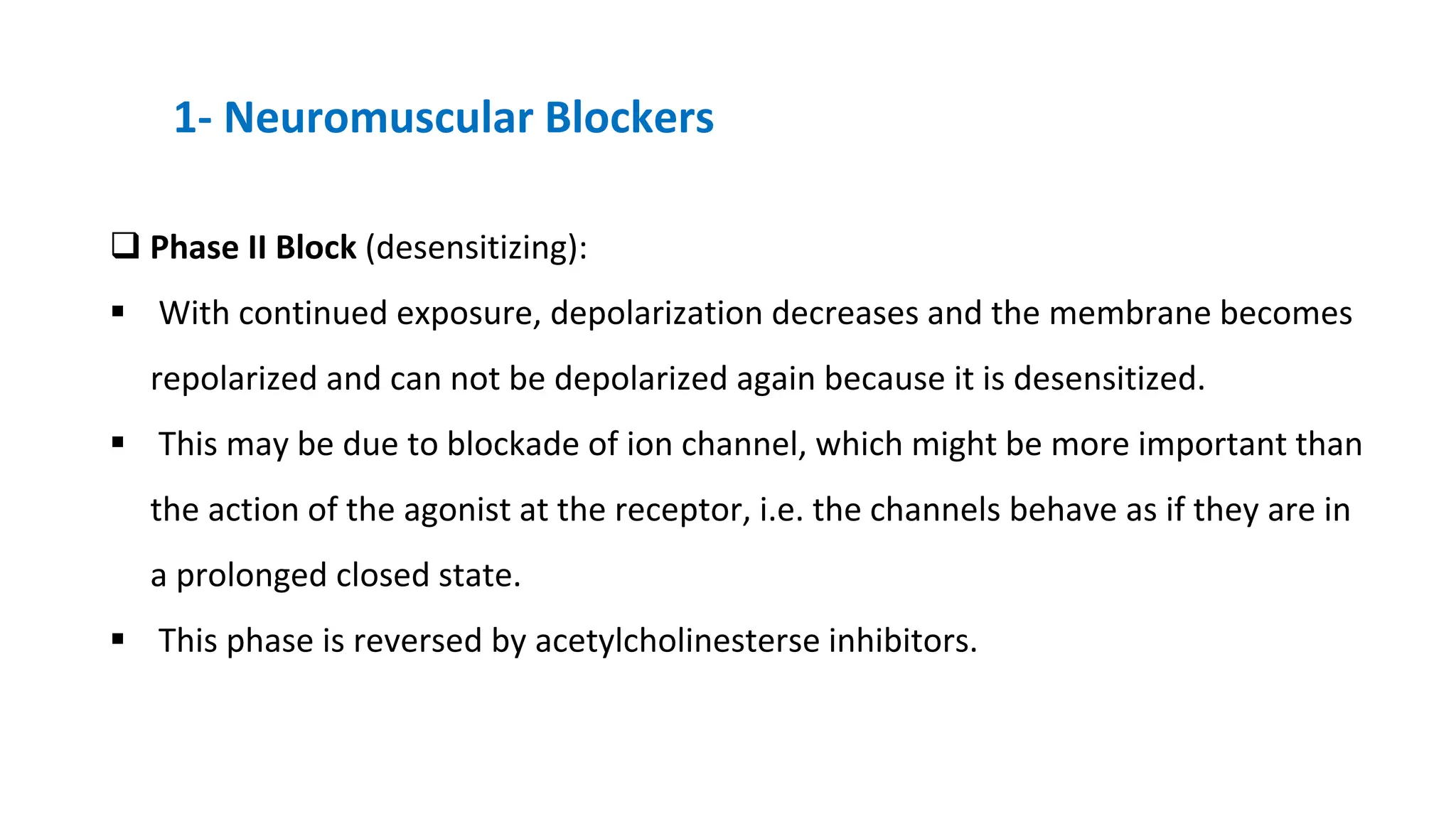 1- Skeletal Muscle Relaxants. They are divided into two main groups ...