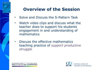 1-Slides-HS-Ziegler NCTM 11-12 Grade pattern task | PPTX