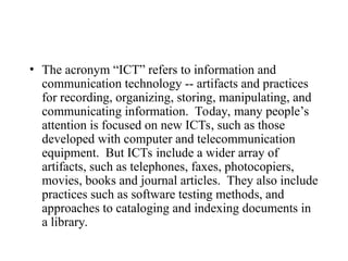 1 - Social Informatics Meaning and Televance.ppt