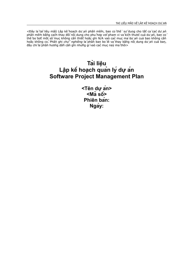 1. software project management plan | PDF