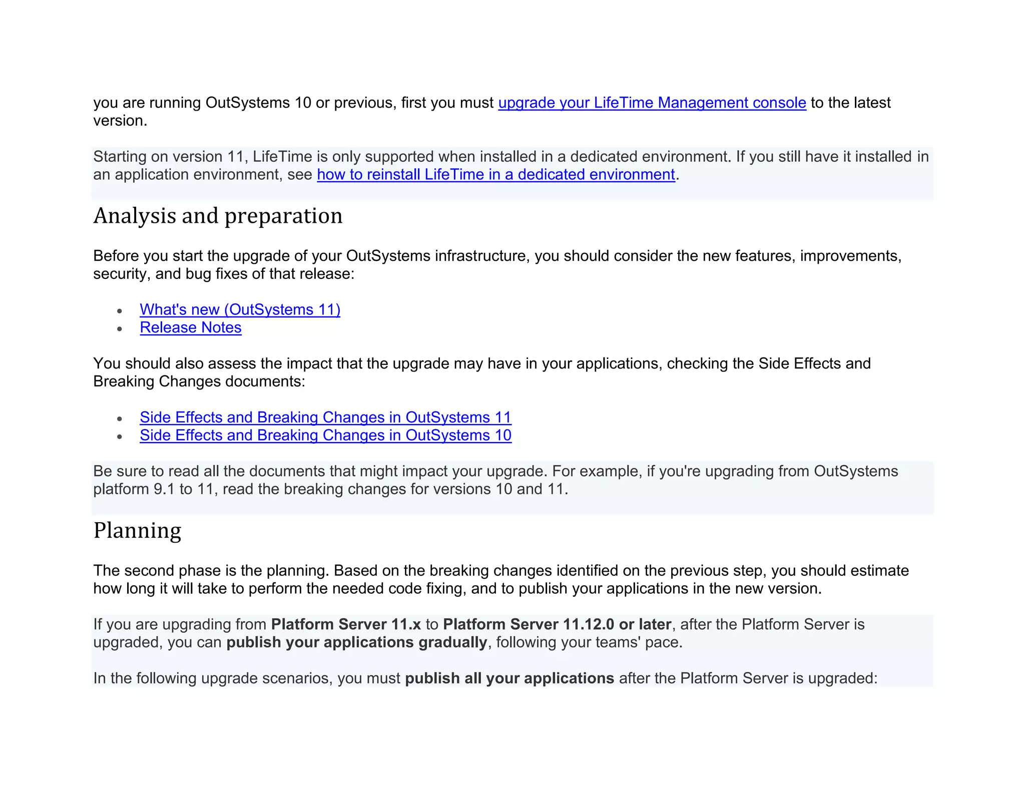 Steps for Upgrade OutSystems platform.pdf | Web Development | Internet