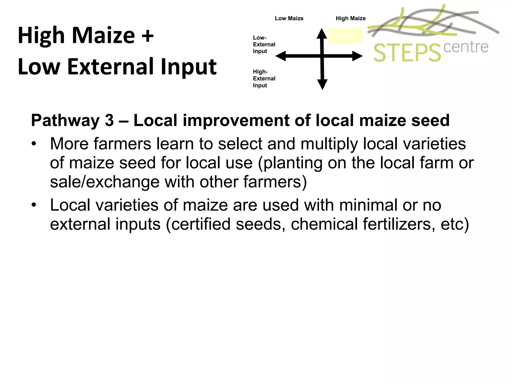 Maize Pathways workshop presentation 1: Overview slides | PPT