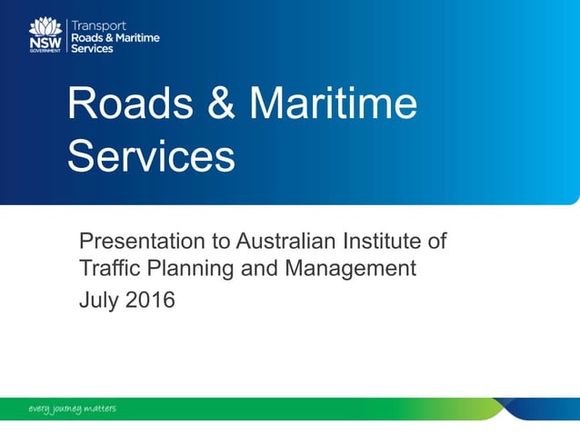 "KEYNOTE PRESENTATION Easing Sydney’s Congestion – developing a road ...