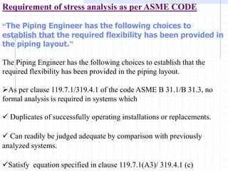 Piping Stress Analysis basics (Caesar-II | PPT