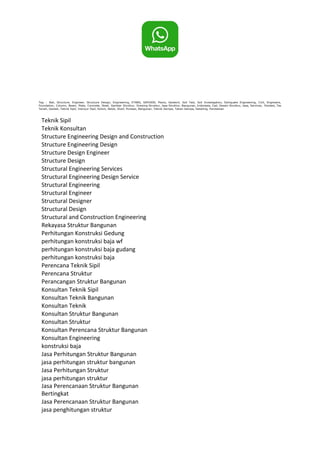 Jasa Desain Struktur | Structural Design | Structural Engineering | Edi Supriyanto & Partners ...