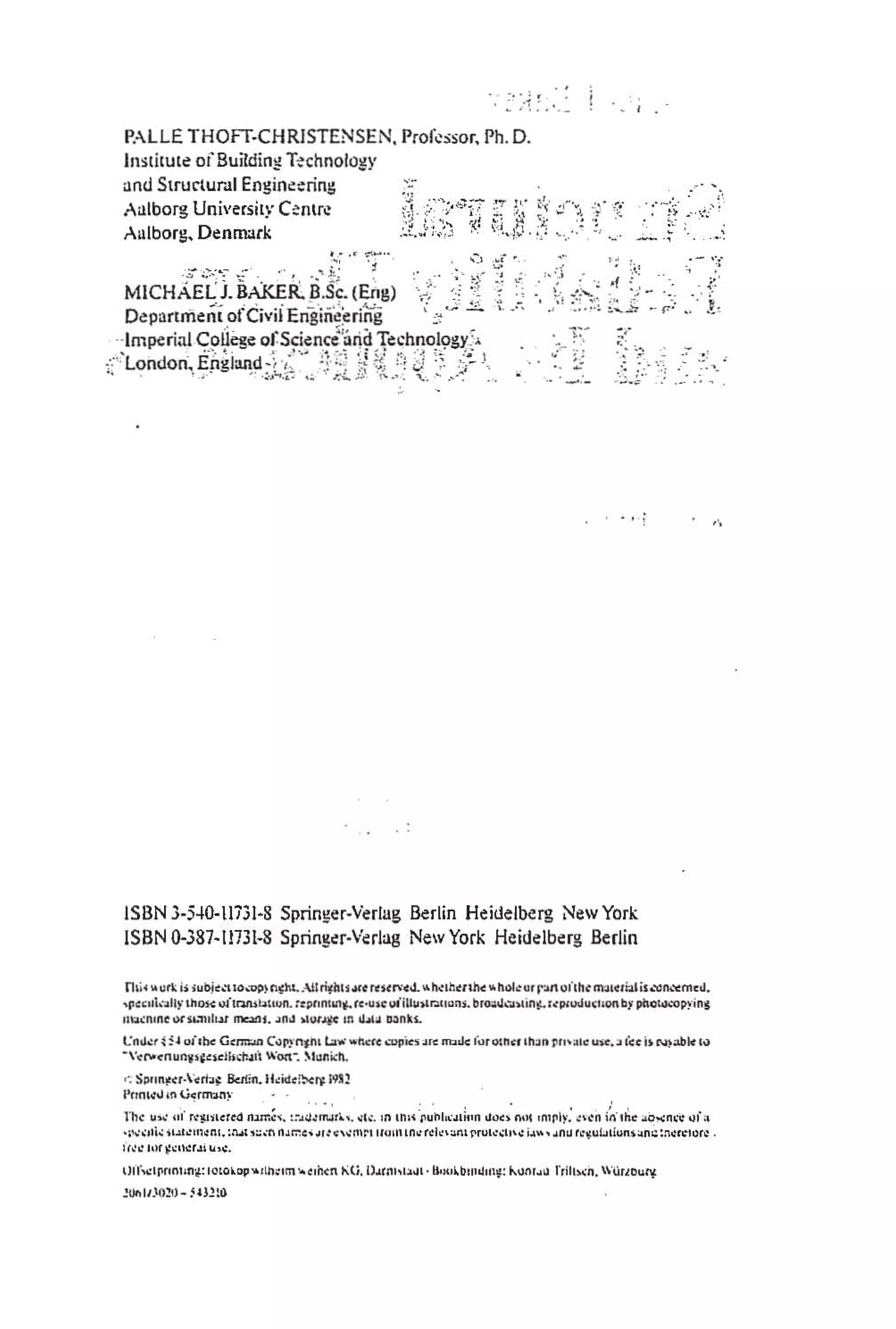 1 Structural Reliability Theory And Its Applications Pdf