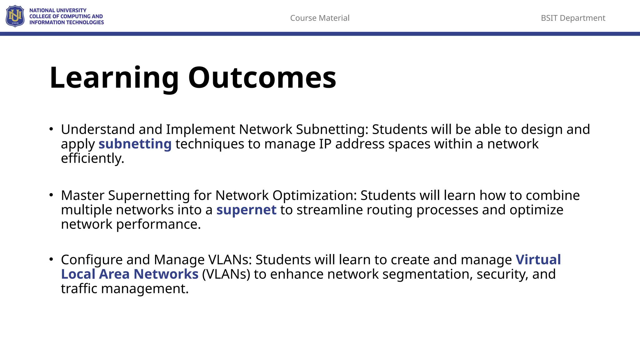 1 Subnetting Supernetting And Vlans 1 1pptx Computer