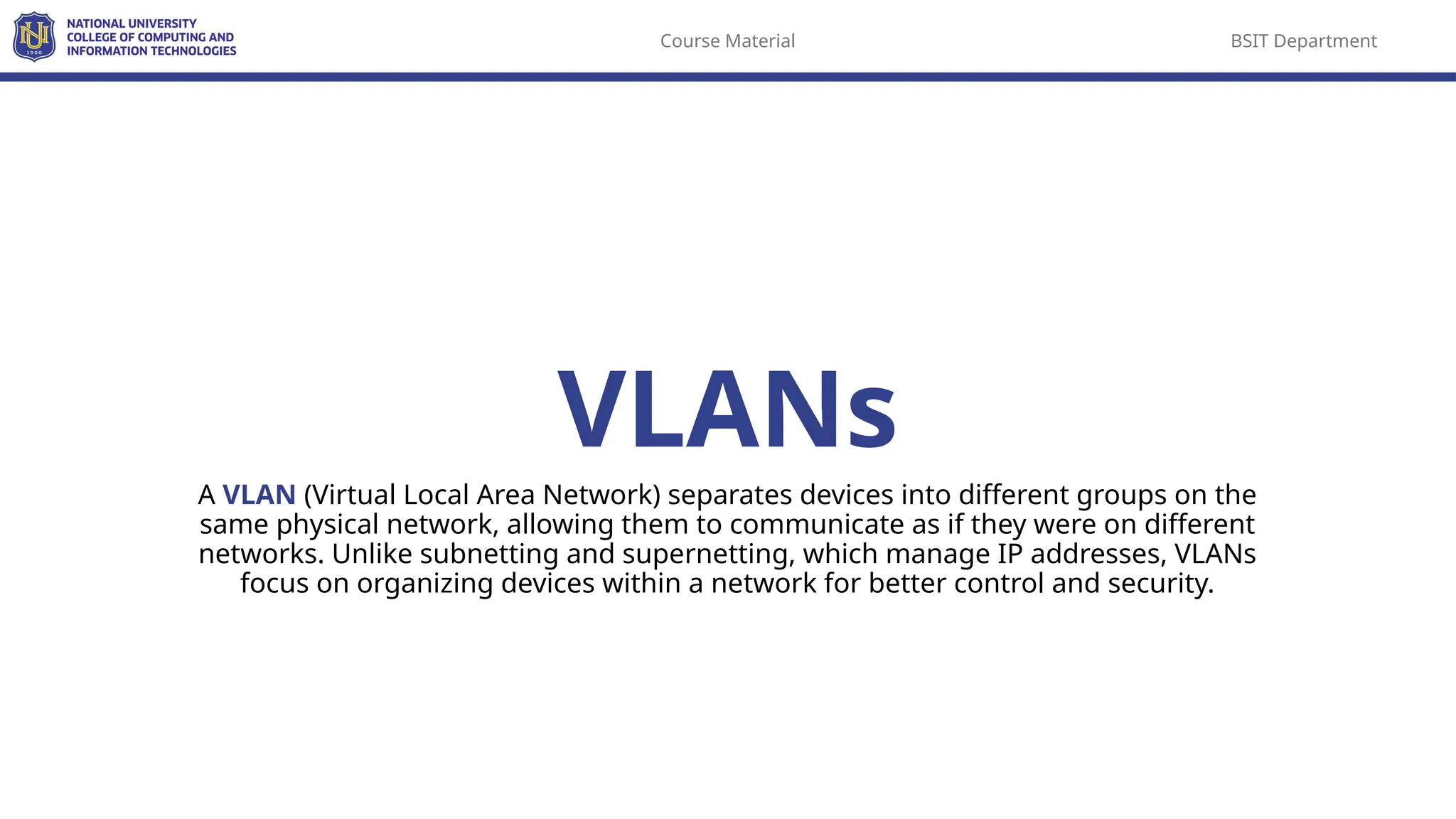 1 Subnetting Supernetting And Vlans 1 1pptx Computer