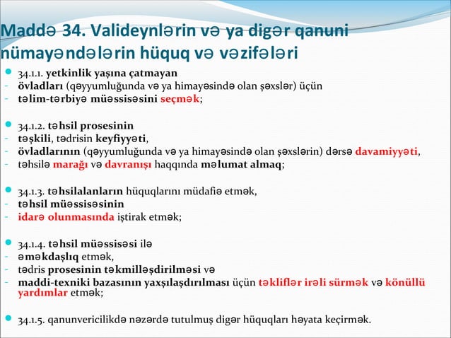 1 tehsil haqqinda qanun | PPT