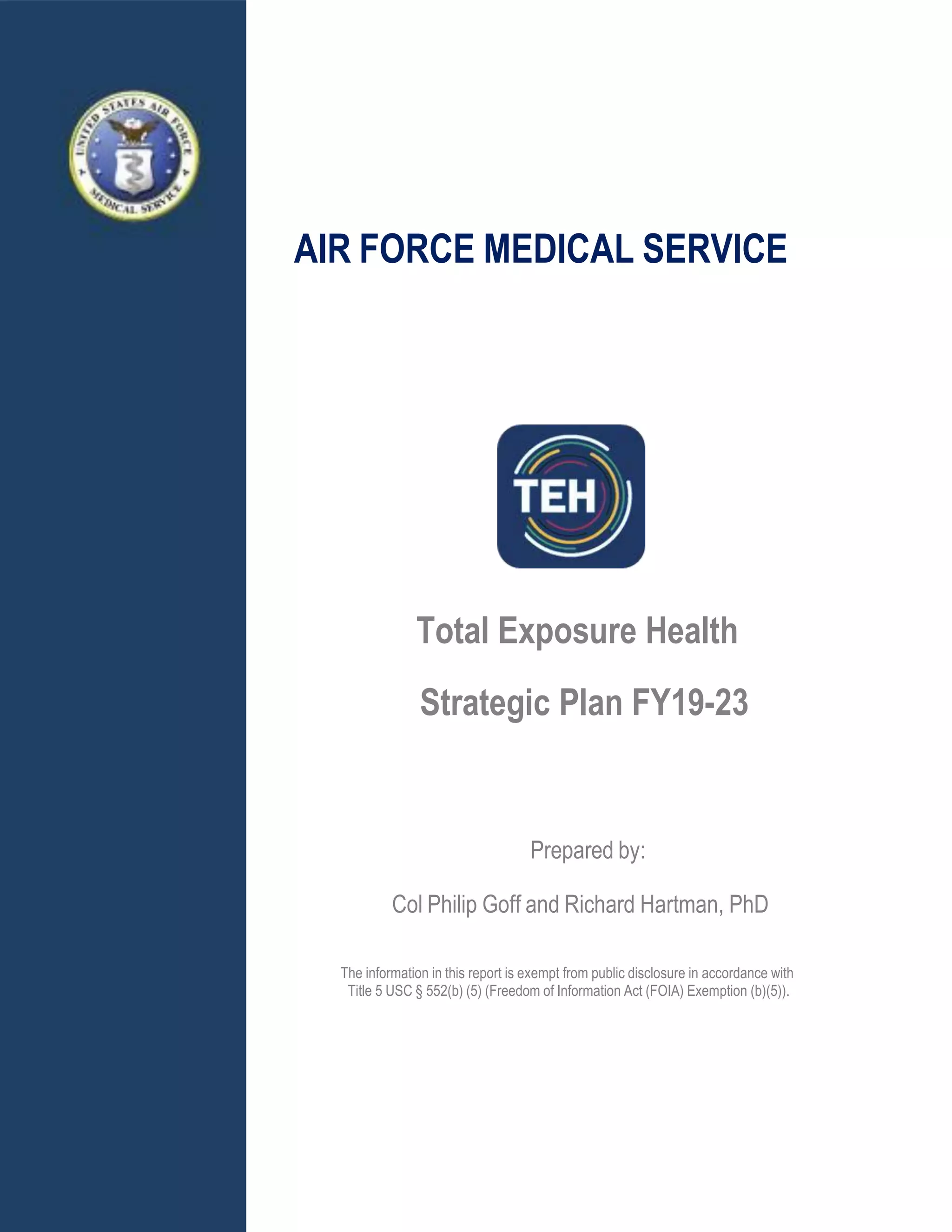 Air Force Medical Service - Total Exposure Health Strategic Plan | PDF