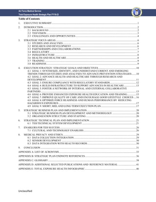 Air Force Medical Service - Total Exposure Health Strategic Plan | PDF