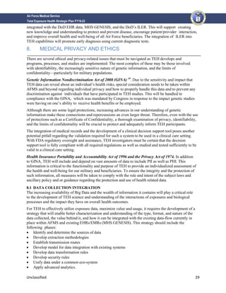 Air Force Medical Service - Total Exposure Health Strategic Plan | PDF