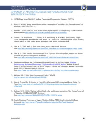 Air Force Medical Service - Total Exposure Health Strategic Plan | PDF