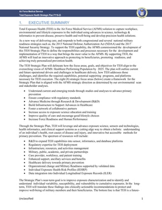 Air Force Medical Service - Total Exposure Health Strategic Plan | PDF